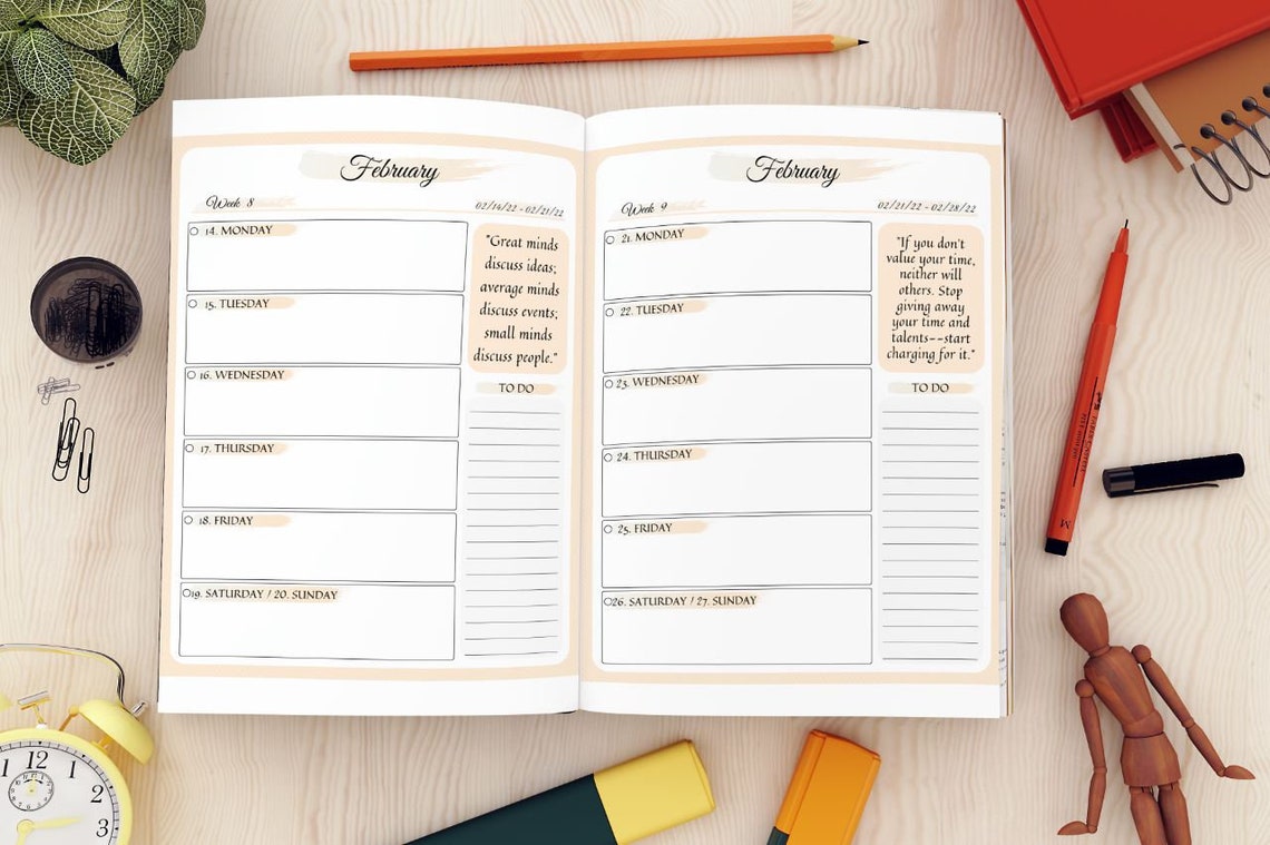 Elegant Minimalist Printable Planner Ultimate Downloadable - Etsy