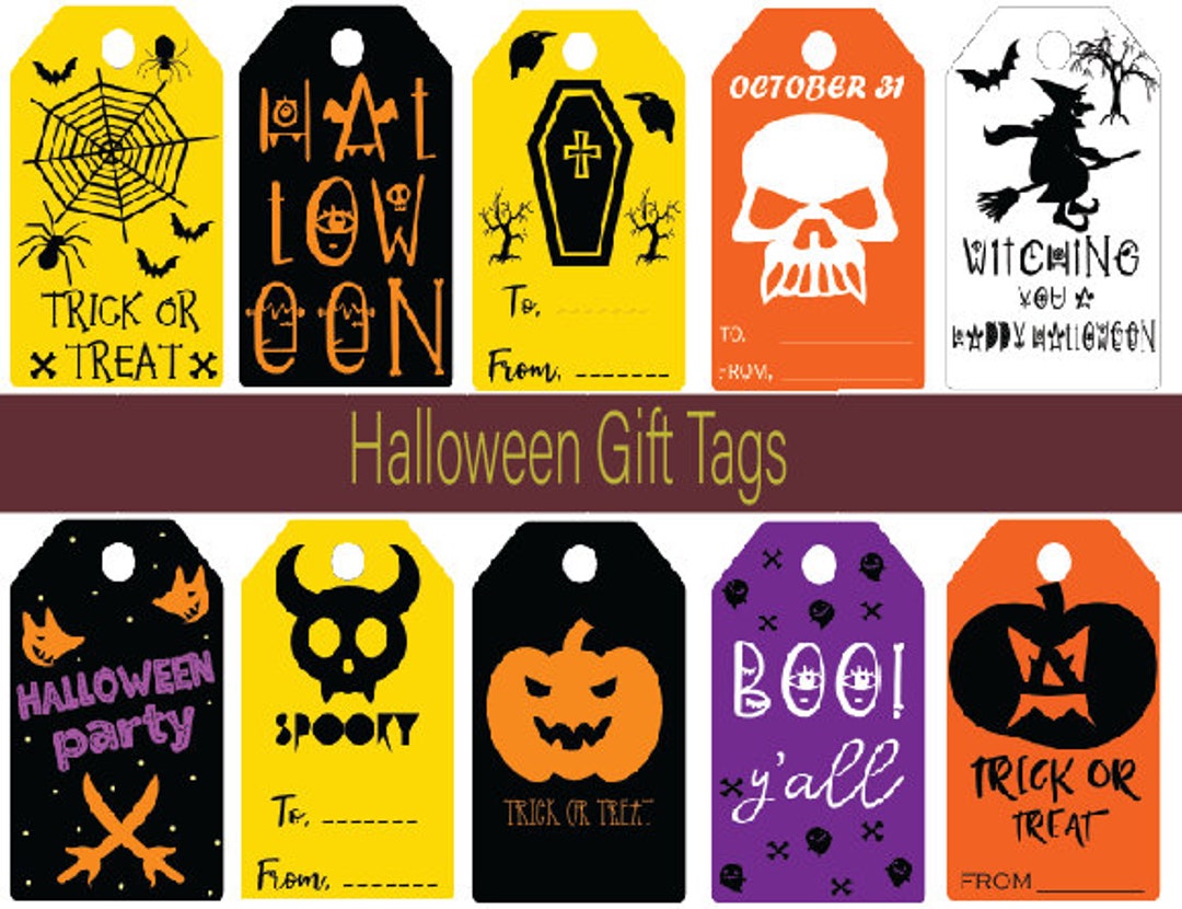 Printable Halloween Gift Tag Gift Tag Template Download Gift Tag PNG ...