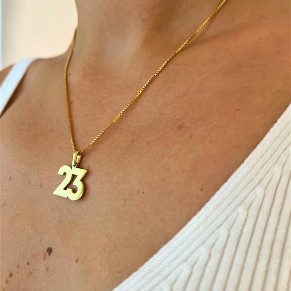 Number Necklace - Etsy