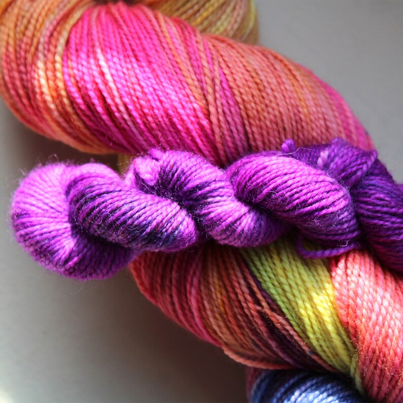 Rainbow Gradient Hand Dyed Sock Yarn Pack Superwash Merino - Etsy