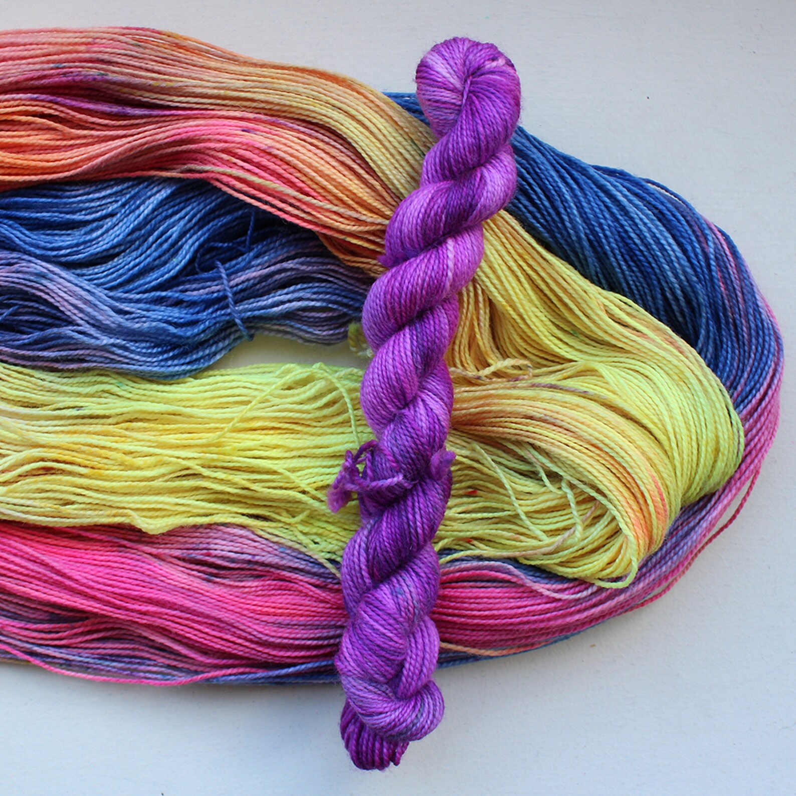 Rainbow Gradient Hand Dyed Sock Yarn Pack Superwash Merino - Etsy