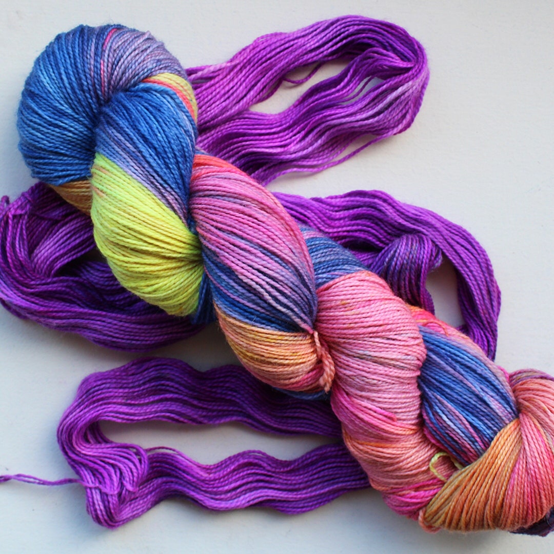 Rainbow Gradient Hand Dyed Sock Yarn Pack Superwash Merino - Etsy