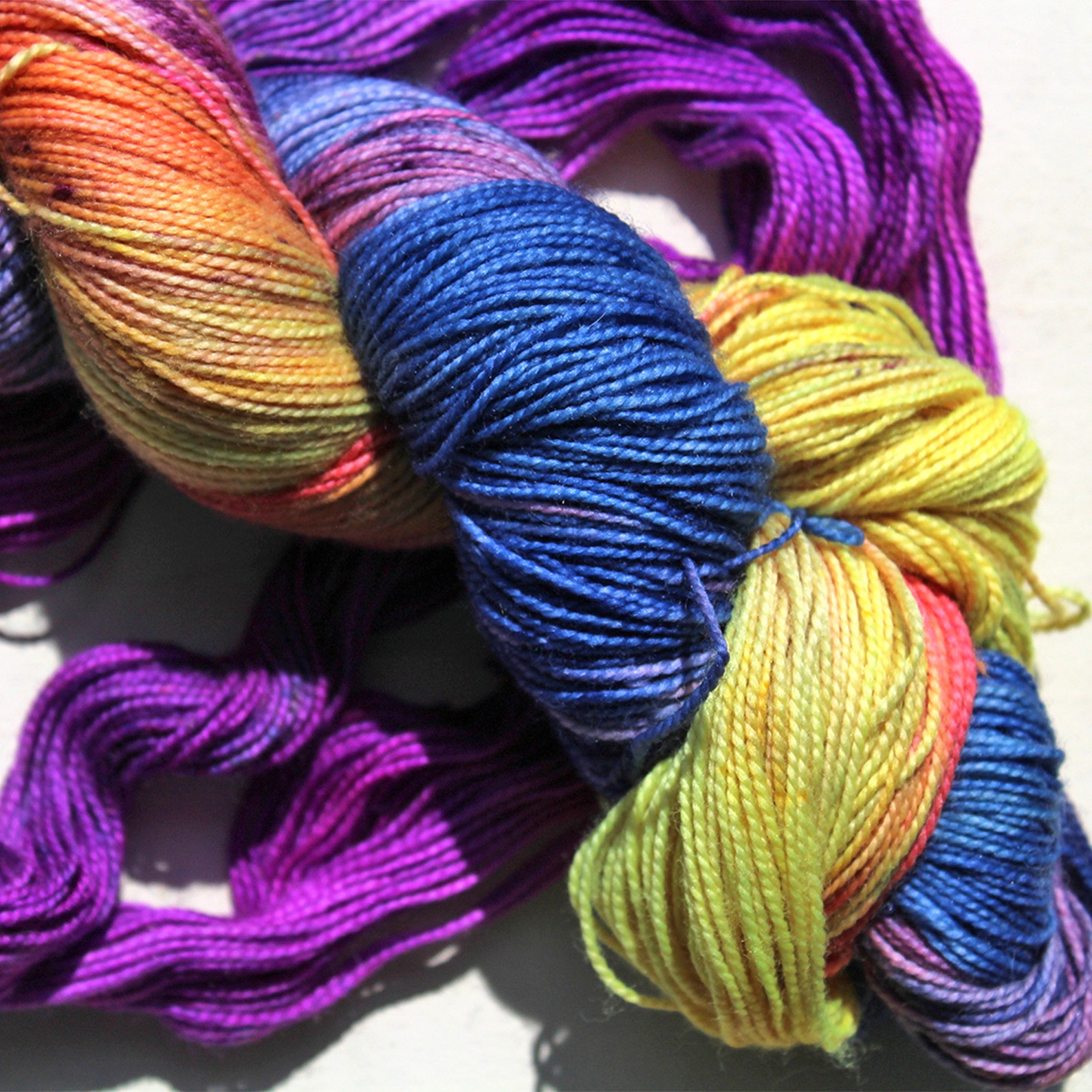 Rainbow Gradient Hand Dyed Sock Yarn Pack Superwash Merino - Etsy