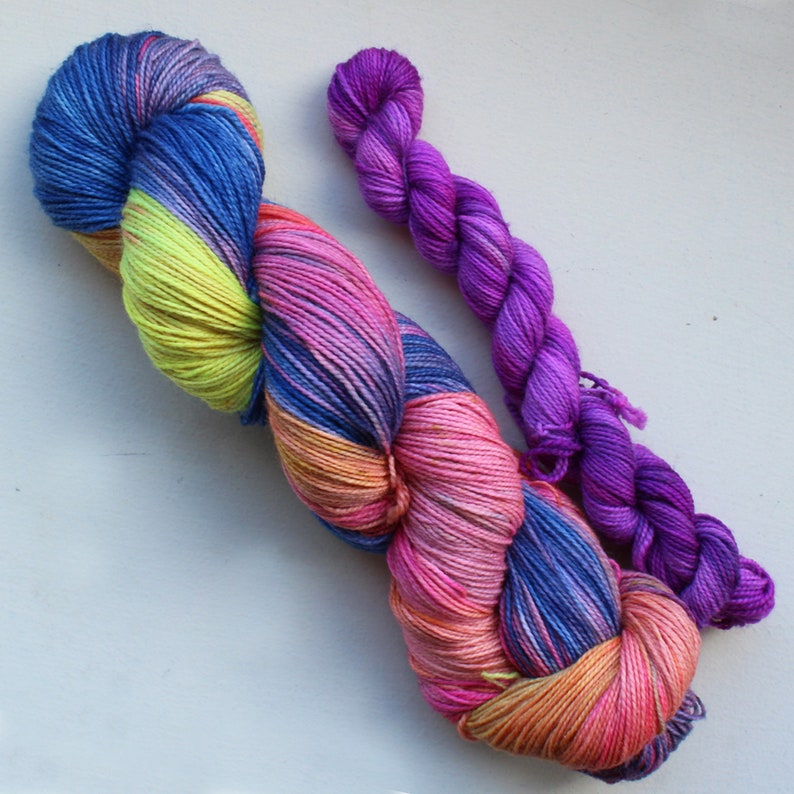 Rainbow Gradient Hand Dyed Sock Yarn Pack Superwash Merino - Etsy