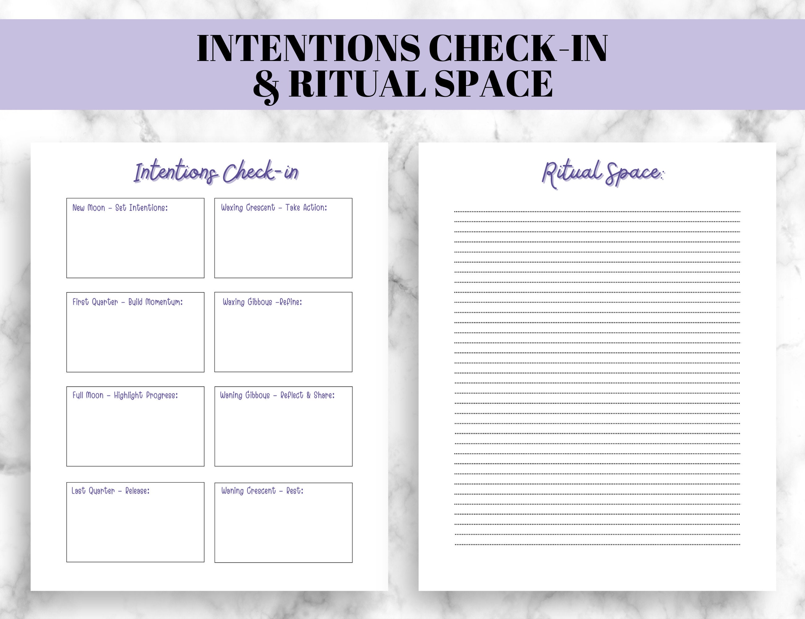 Printable Moon Journal Digital Moon Planner Moon Phase - Etsy UK
