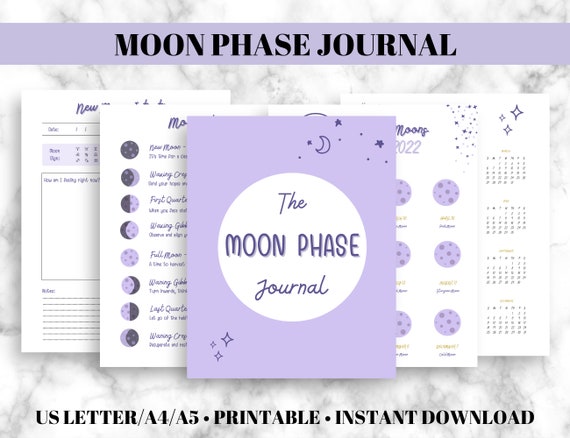 Printable Moon Journal Digital Moon Planner Moon Phase - Etsy UK