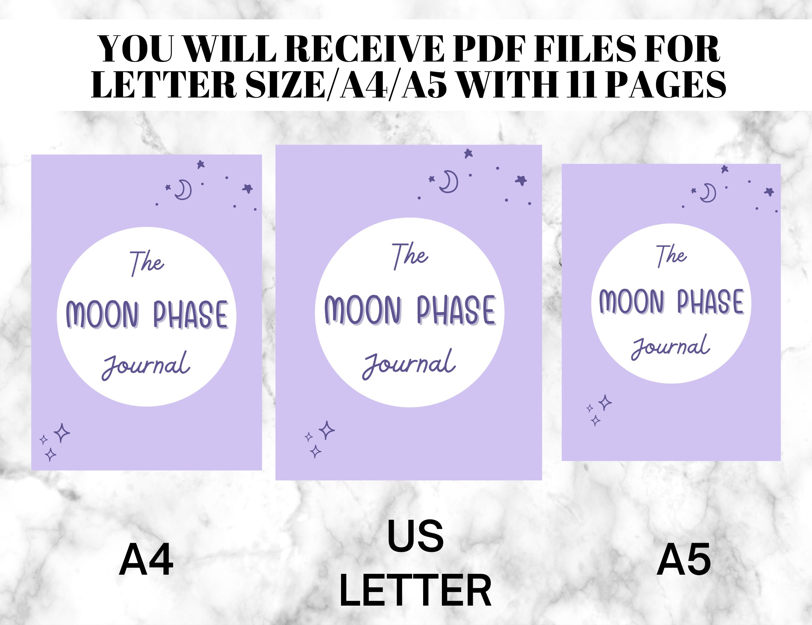 Printable Moon Journal Digital Moon Planner Moon Phase - Etsy UK