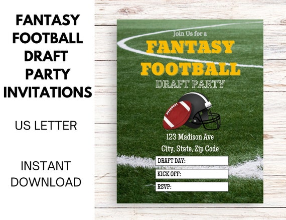 Fantasy Football Draft Party Flyer
