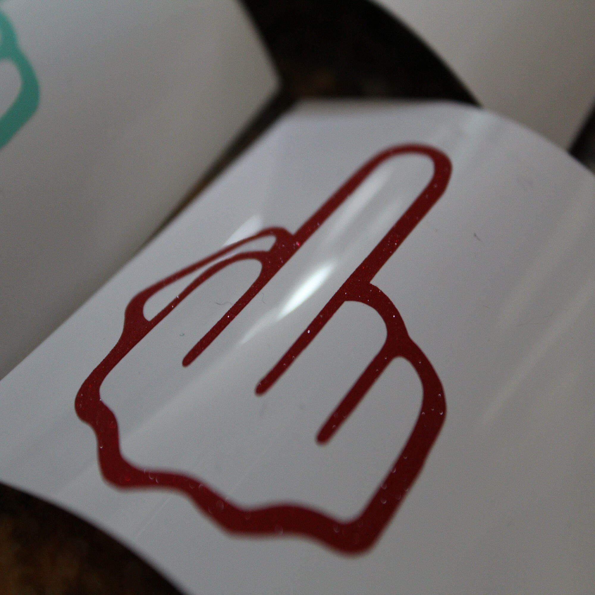 Flip off Permanent Sticker, Middle Finger Decal, Flip off Decal ...