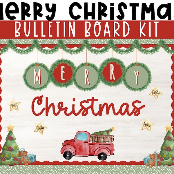 Christmas Bulletin Board Kit - Etsy