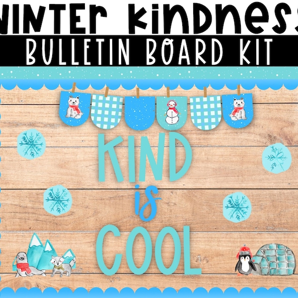 Winter Bulletin Board Kit - Etsy