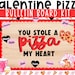 Valentine Pizza Bulletin Board Kit. Editable Valentine's Themed ...