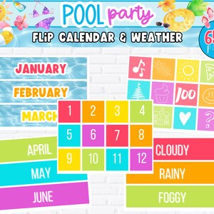 Bright Pool Party Summer CLASSROOM DECOR Bundle | Elementary Classroom ...
