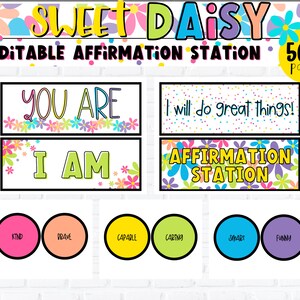 Bright Daisy Editable CLASSROOM DECOR Bundle | Elementary Classroom ...