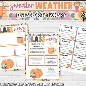 Pastel Pumpkin Fall Theme Editable Classroom Decor Bundle | Fall Slides ...