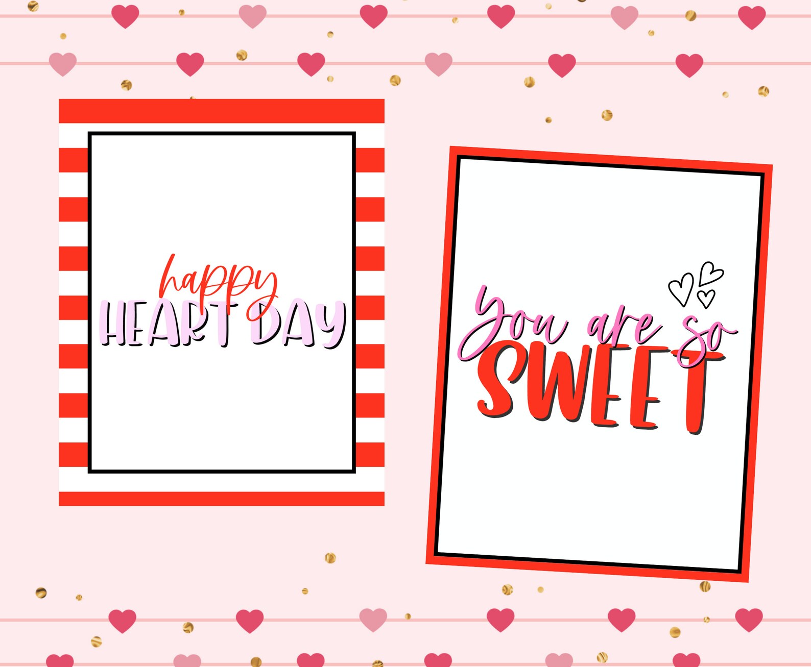 Valentine Bulletin Board Kit Printable. Heart Day Classroom Decor ...