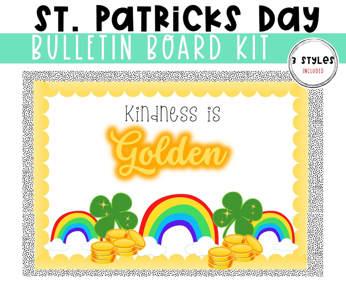 St. Patricks Printable Bulletin Kit. Leprechauns Welcome. - Etsy
