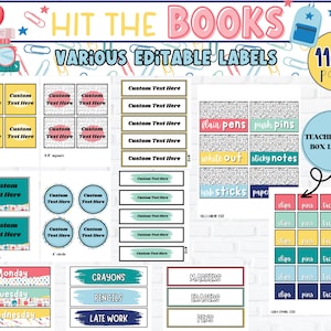 School Theme Editable CLASSROOM DECOR Bundle | Elementary Classroom ...