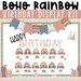 Boho Rainbow Classroom Birthday Display | Rustic Boho Classroom Decor ...
