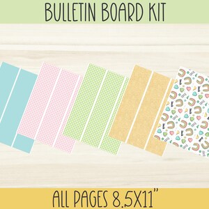 LUCKY ERA Bulletin Template. Lucky Rainbow Themed Printable Bulletin ...