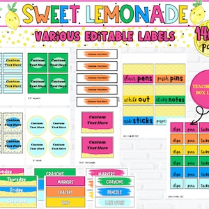 Lemon Theme Editable CLASSROOM DECOR Bundle | Elementary Classroom ...