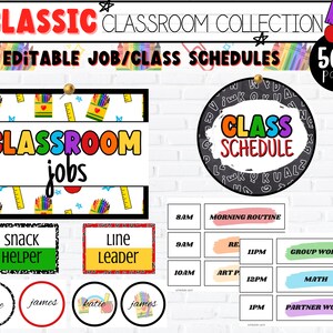 Primary Classroom Editable CLASSROOM DECOR Bundle | Elementary ...