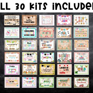 Printable Bulletin Board Bundle of 30 Kits. Holiday Bulletin Board Kit ...