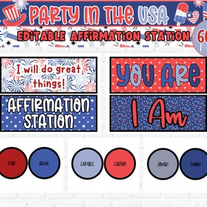 USA American Theme Editable CLASSROOM DECOR Bundle | Elementary ...