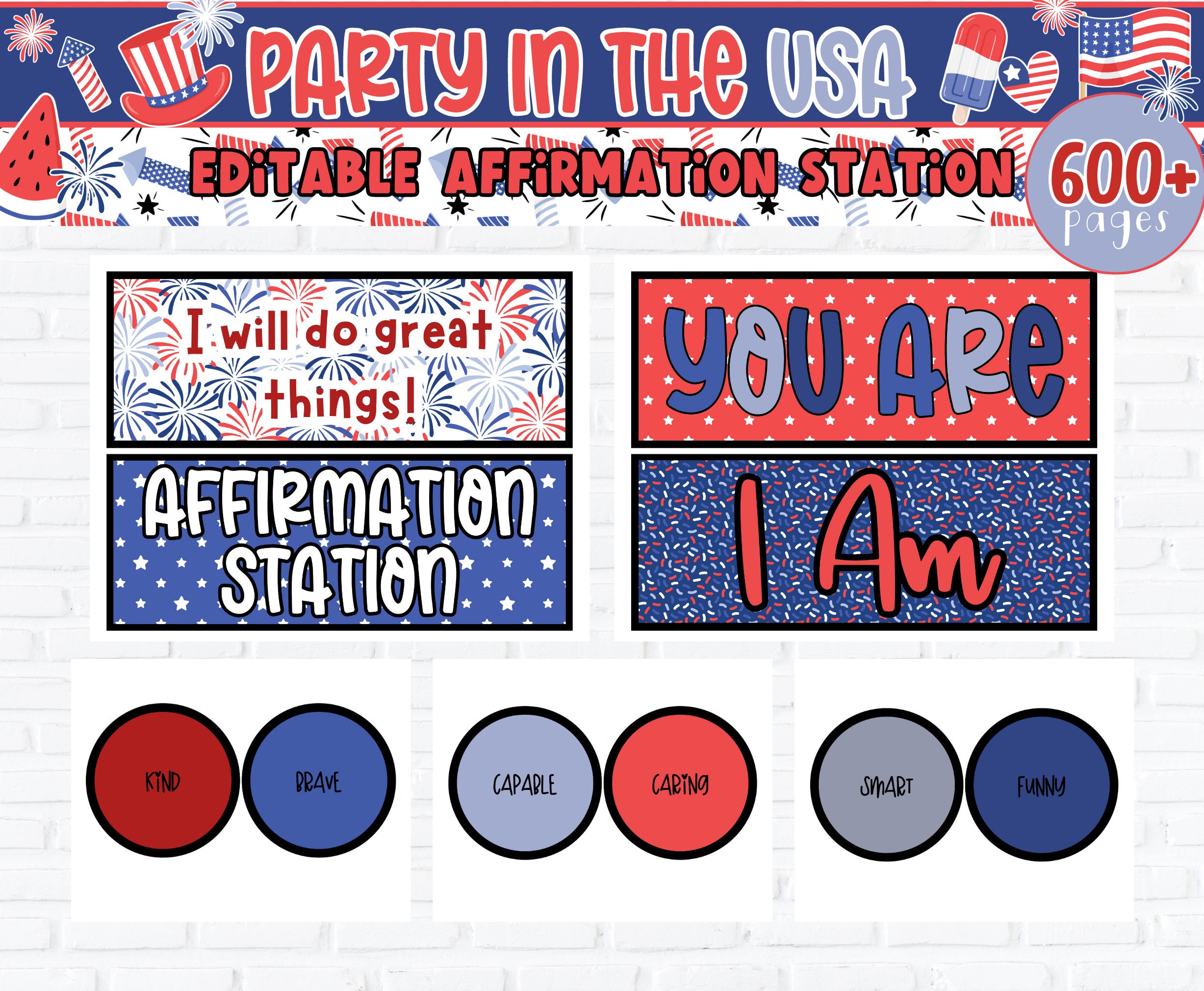 USA American Theme Editable CLASSROOM DECOR Bundle | Elementary ...