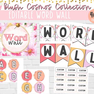 Pink & Floral Editable CLASSROOM DECOR Bundle | Elementary Classroom ...