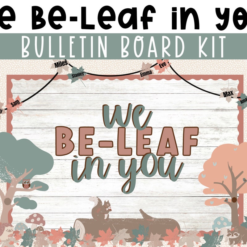Be Leaf in Yourself Bulletin - Etsy
