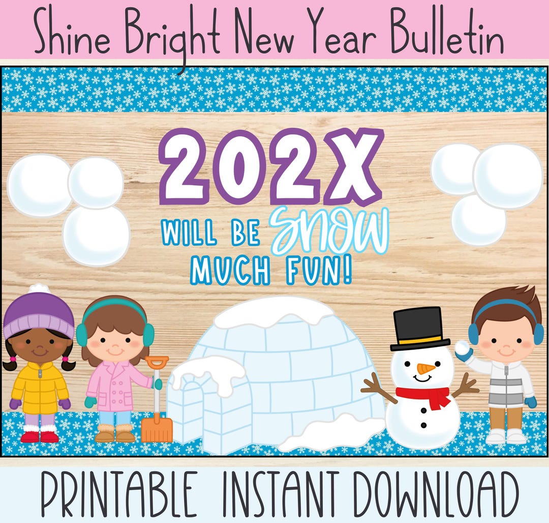 Preschool January Bulletin Board Kit | Printable Bulletin Borders | New ...