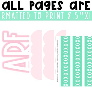 Candy Hearts Valentine Affirmations Bulletin Board Kit. Editable ...