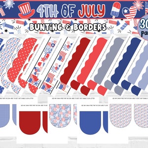 4th of July Theme Editable Holiday Classroom Decor Bundle | Modern ...