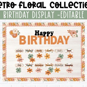 Retro Flower CLASSROOM DECOR Full Bundle Meet the Teacher | Shapes ...