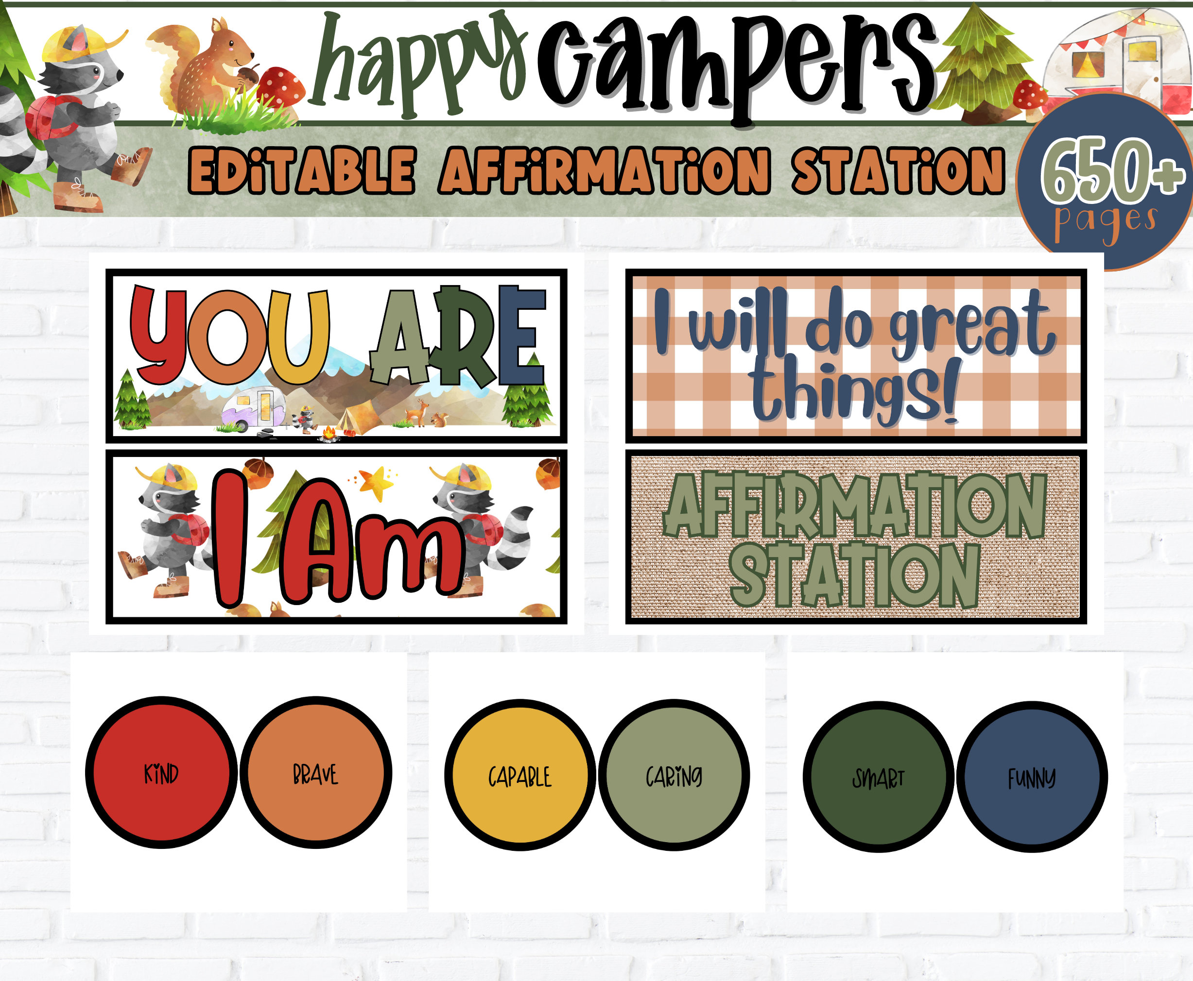 Summer Camp Theme CLASSROOM DECOR Bundle Elementary - Etsy