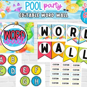 Bright Pool Party Summer CLASSROOM DECOR Bundle | Elementary Classroom ...
