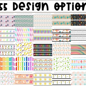 Solid and Pattern Bulletin Board Borders Bundle. 200 Designs! Modern ...