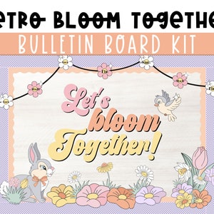 Retro Easter Bunny Spring Bulletin Kit | Retro Easter Bulletin Kit ...