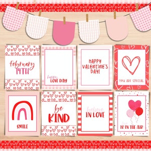 Valentine Bulletin Board Kit Printable. Heart Day Classroom Decor ...