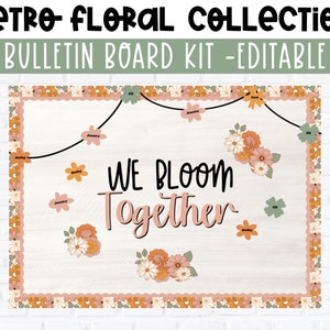 Retro Flower CLASSROOM DECOR Full Bundle Meet the Teacher | Shapes ...