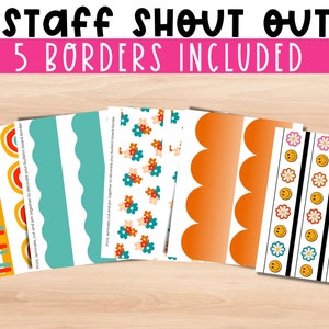 Staff Shout Out Bulletin Kit Groovy Staff Appreciation | TEACHERS ...