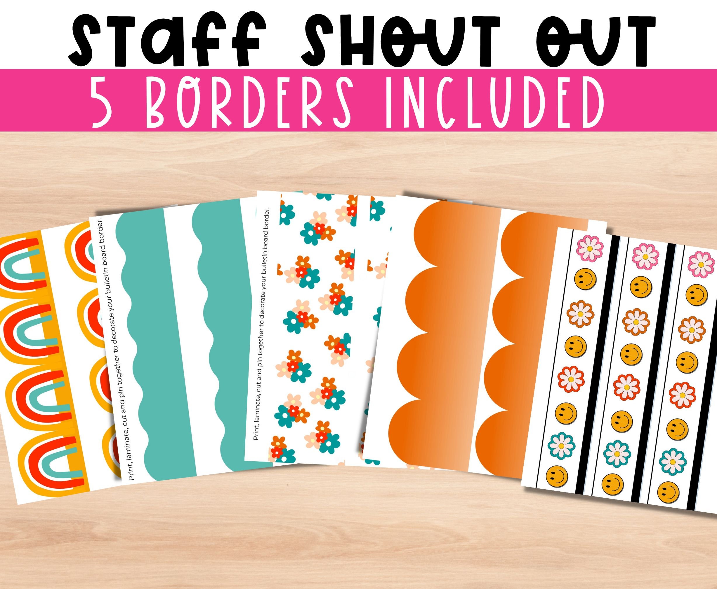 Staff Shout Out Bulletin Kit Groovy Staff Appreciation | TEACHERS ...