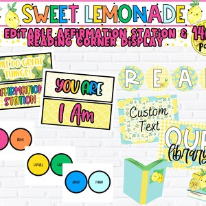 Lemon Theme Editable CLASSROOM DECOR Bundle | Elementary Classroom ...