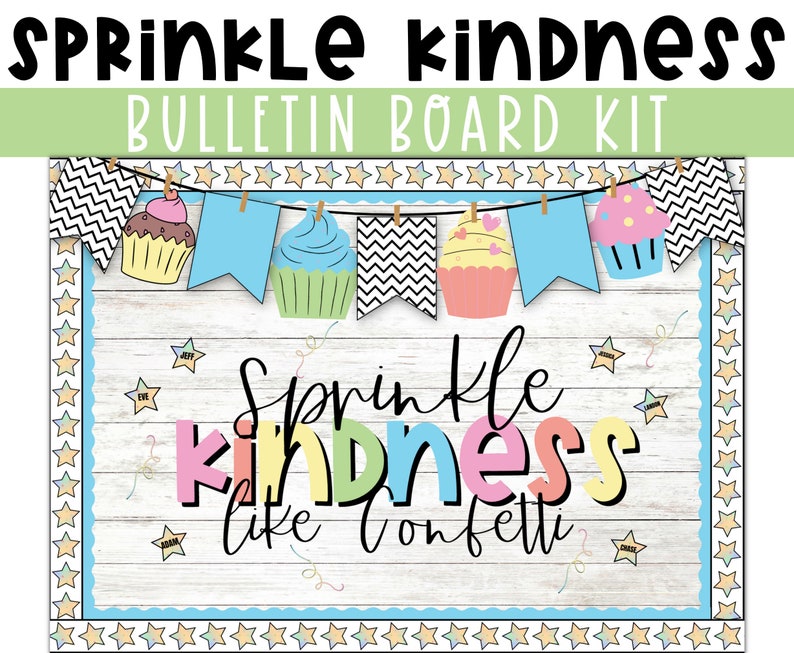 Sprinkle KINDNESS Bulletin Board Kit | Cupcake Sprinkles Bulletin ...