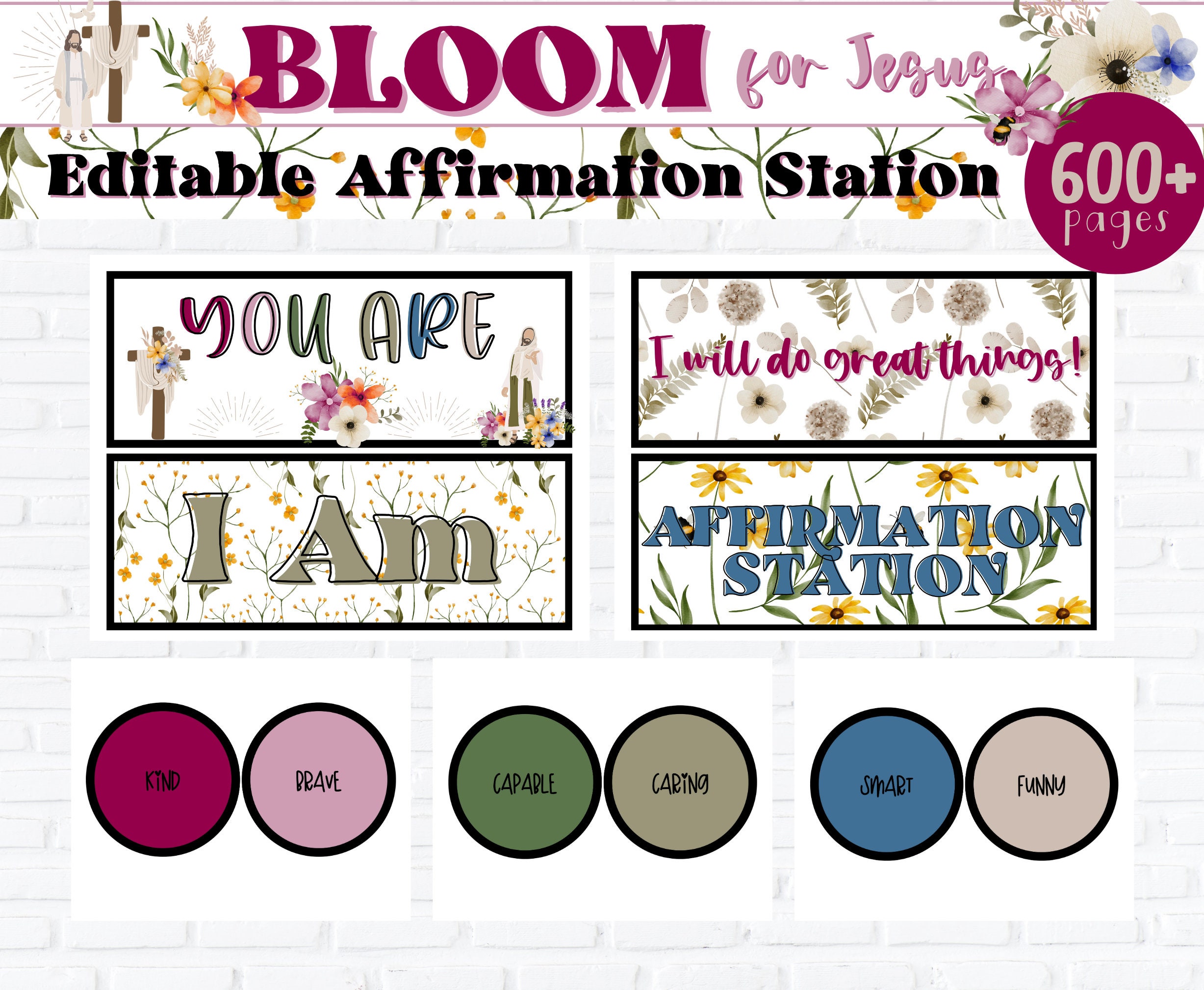 Christian Editable CLASSROOM DECOR Bundle | Elementary Classroom Decor ...