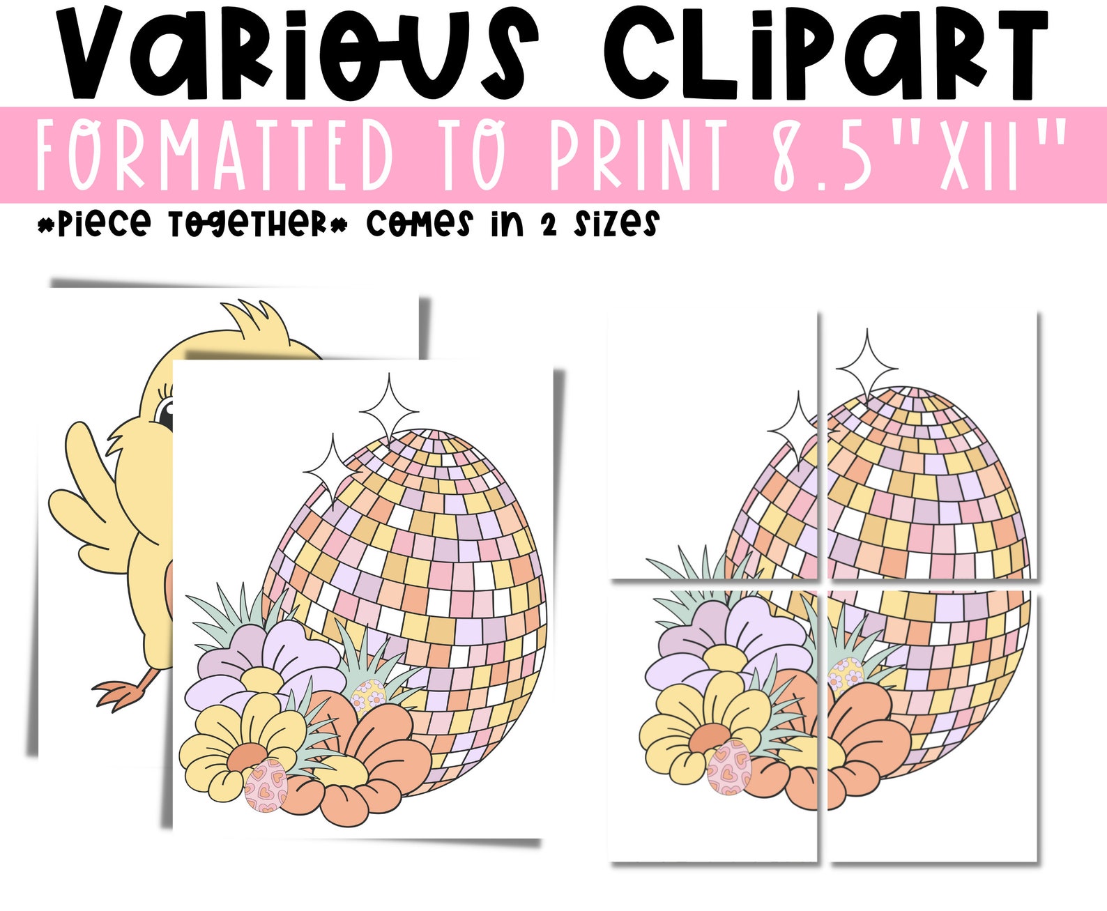 Retro Easter Peeps Spring Bulletin Kit Retro Easter Bulletin Kit Spring ...