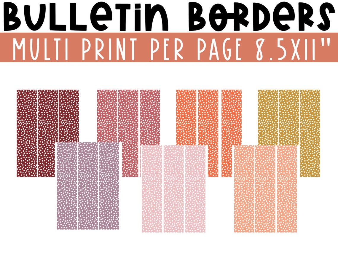 Boho Dots Bulletin Border Bundle. Calm Classroom Decor. Printable ...