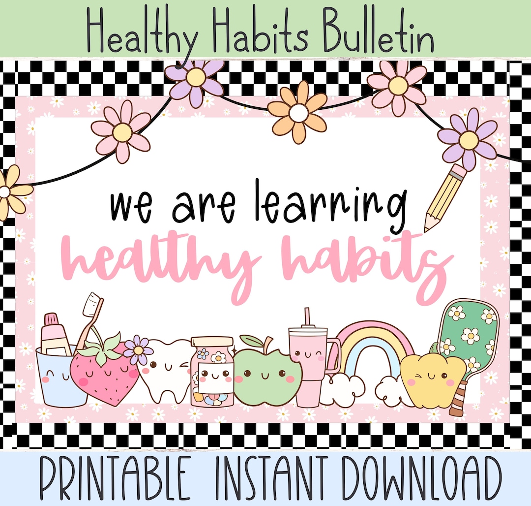 Heathy Habits for Children Bulletin Board Kit. Printable Good Habits ...