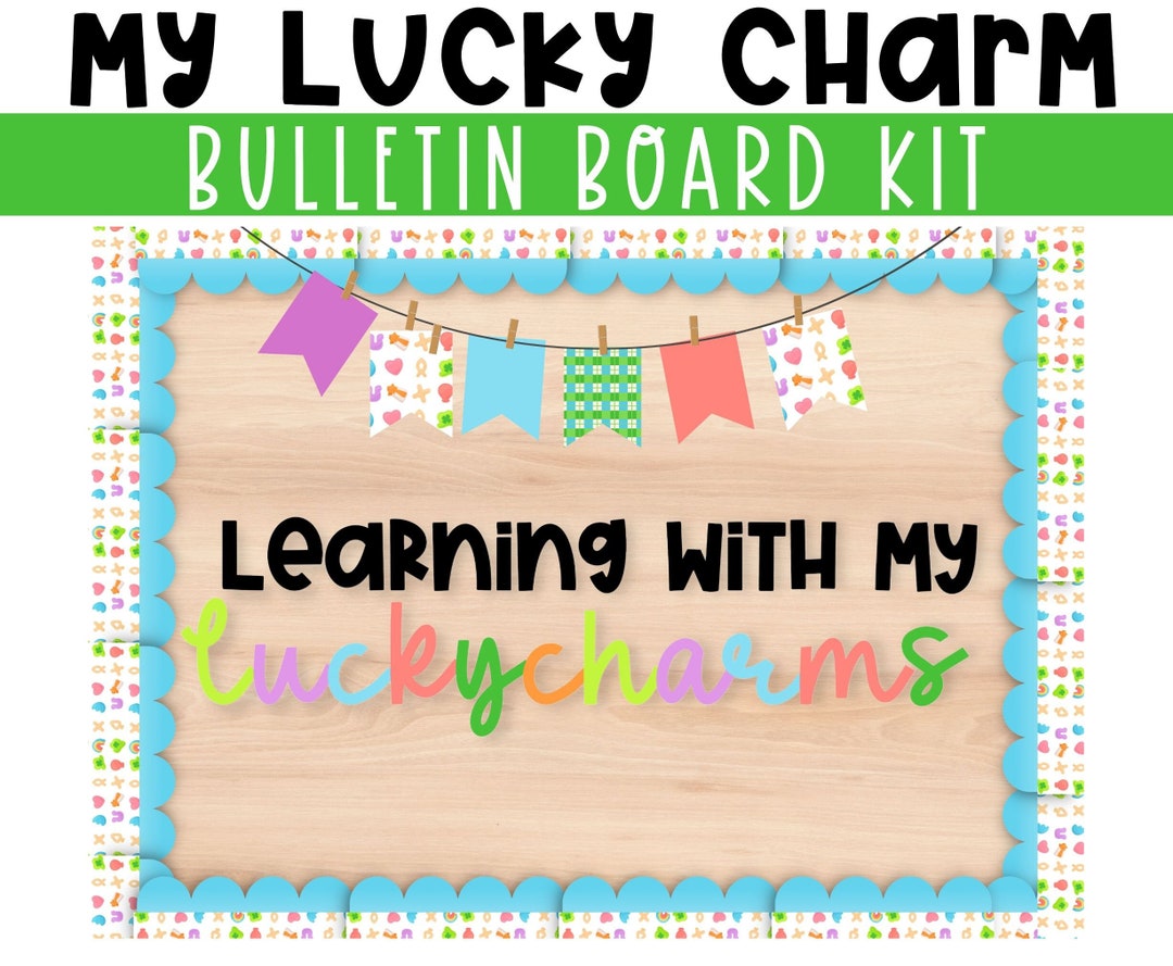 St. Patrick's Day Bulletin Board Kit. Lucky Cereal Themed Printable ...